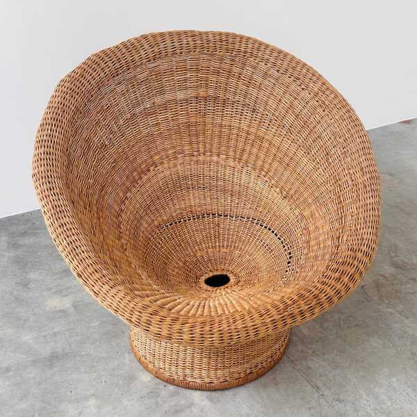 Egon Eiermann E10 Wicker Lounge Chair, Germany, 1960s | Vinterior