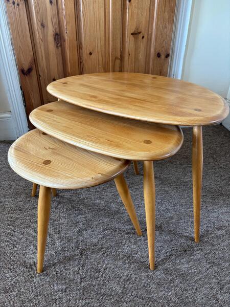 Ercol Pebble Tables Refurbished | Vinterior