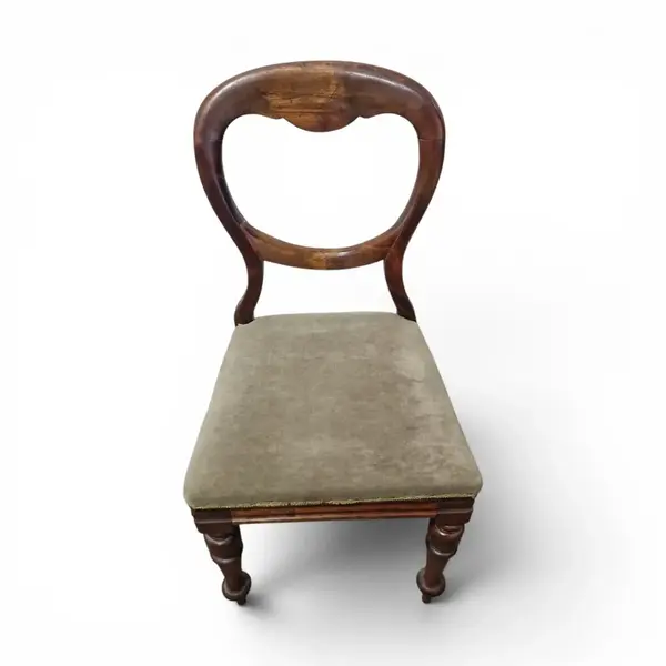 Antique Victorian Mahogany Balloon Back Chair Dining Hall Bedroom Chair ...