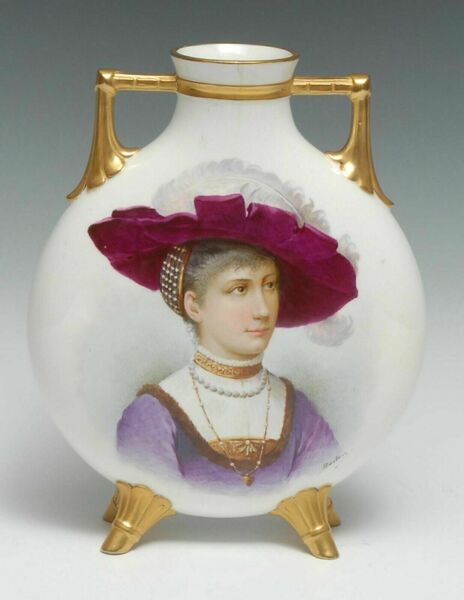 Fine Victorian Minton Moon Flask C.1890 | Vinterior