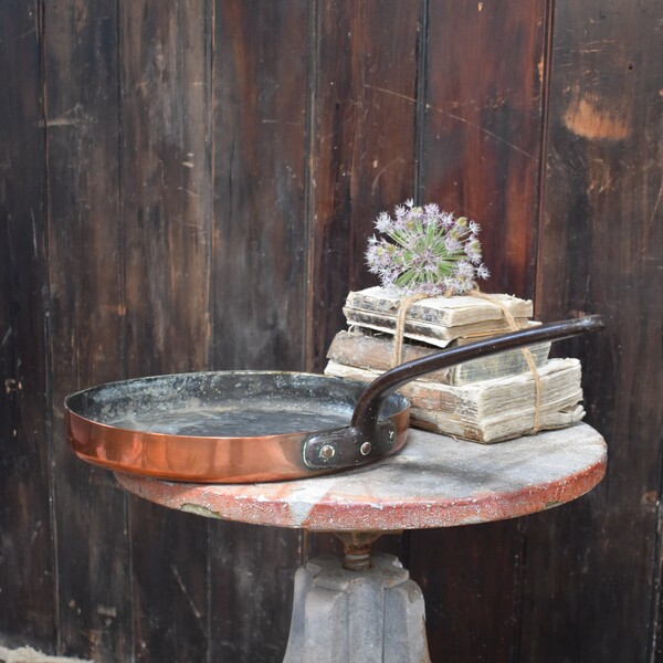Antique Victorian Benham & Froud London Heavy Copper Frying Pan Skillet ...