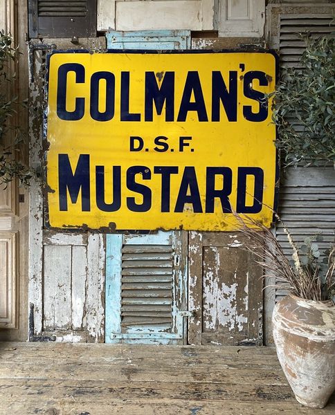 Fabulous, Huge Metal Colman’s Mustard Sign | Vinterior