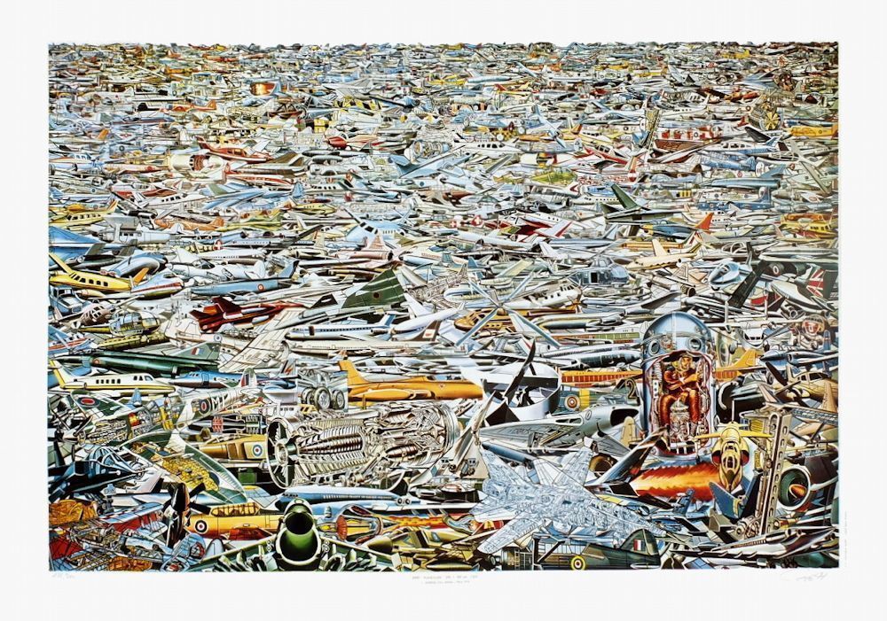 1970s Erro Signed Offset Poster Planescape Poster 92x64cm | Vinterior