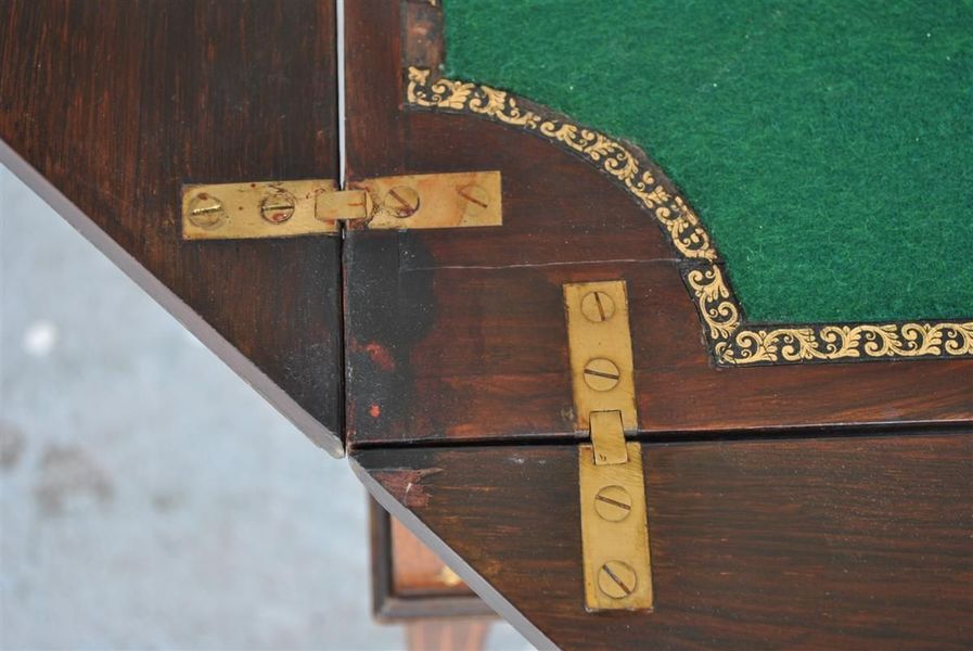 Game Table With Napoleon III System Inlaid Xi Xth | Vinterior