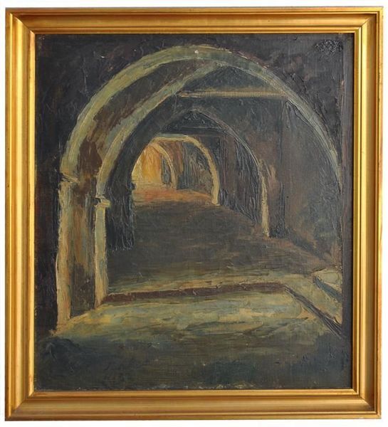 Oil Painting On Canvas Medieval Street In Alcove Signed Virlet 1932 ...