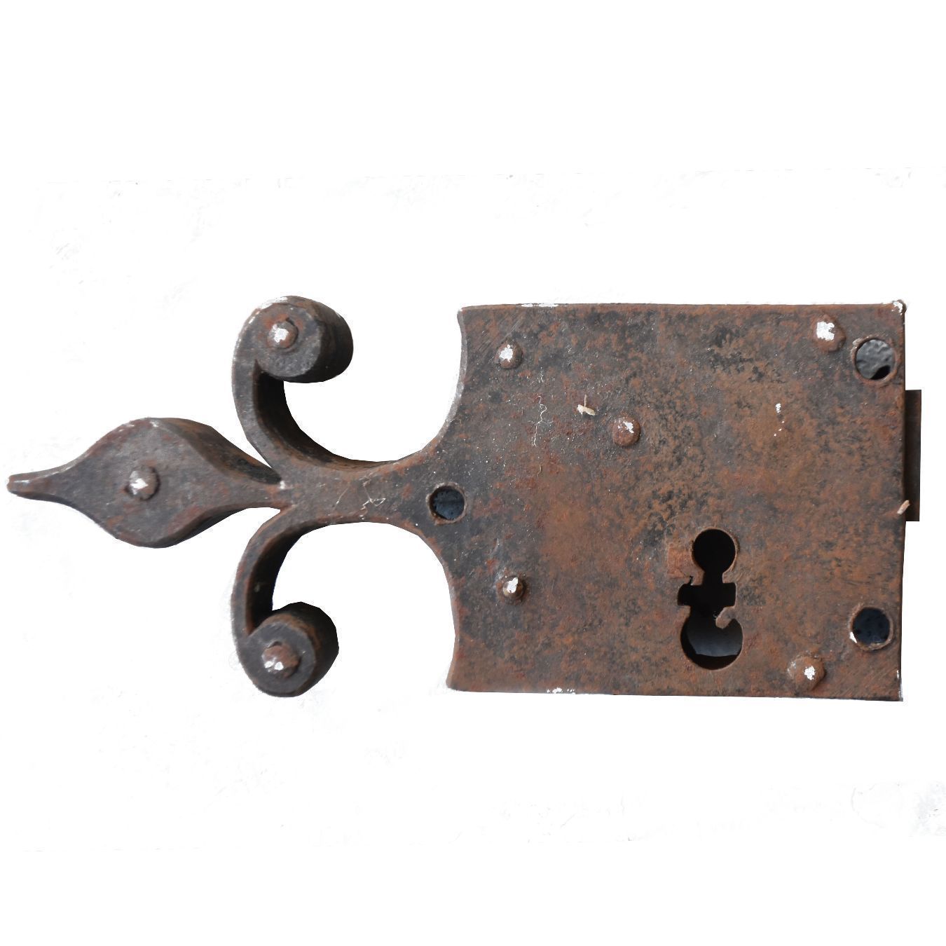 Antique Accessories | Old Wrought Iron Lock, Xi Xth, Brown | Vinterior