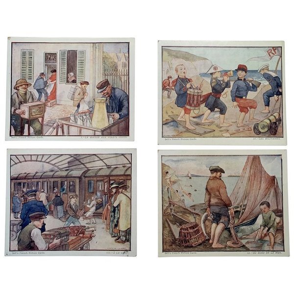 Vintage Bells French Picture Cards French Poster | Vinterior