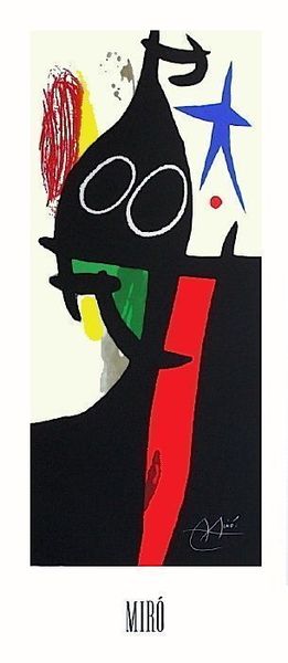 Miro Joan Silkscreen Reproduction Poster The Buckwheat With The Blue ...