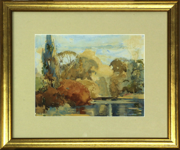 Watercolour By Reginald Mayes. Landscape Dated 1929 | Ercol | Vinterior