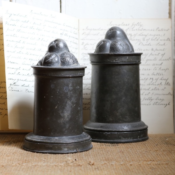 British Antique Victorian Ice Cream Moulds in Black | Vinterior