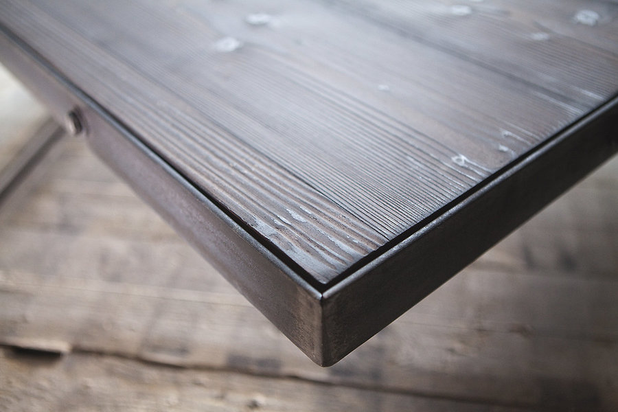 Custom Made, Industrial Coffee Table With Bolted Steel Frame. Made To ...