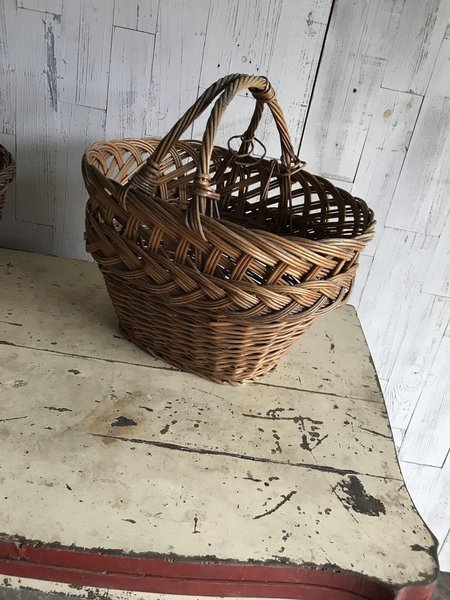 Set of 2 1960s Hungarian Vintage Brown Storage Baskets | Vinterior