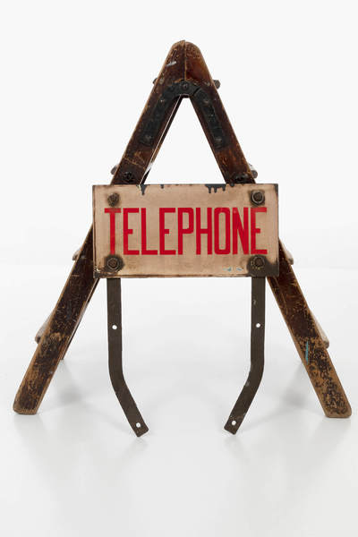 Industrial Accessories | 1950s Enamel Telephone Sign | Vinterior