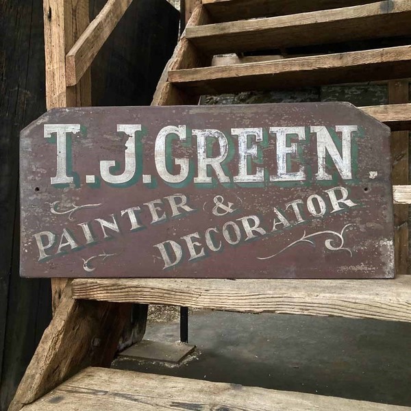 Vintage Hand Painted Trade Sign | Vinterior