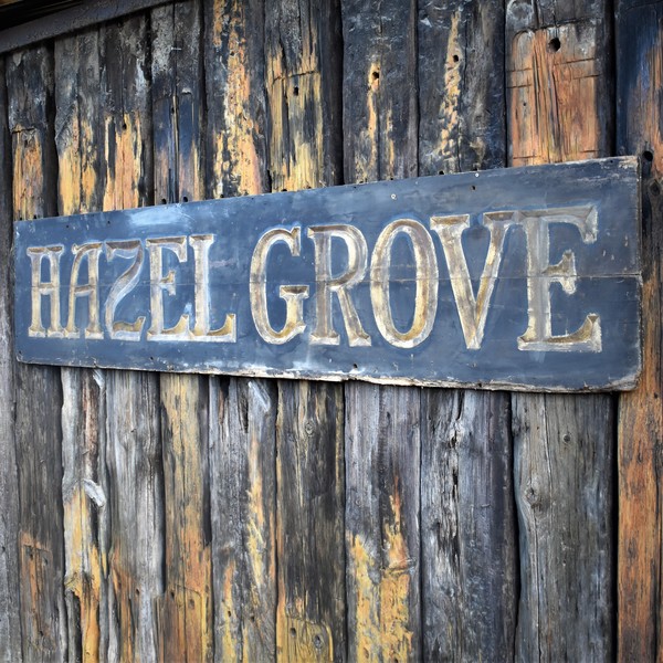 Antique Rare Hand Carved Gilt Gold Hazel Grove Grocery Shop Sign ...