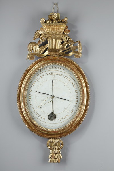 Barometer Thermometer In Gilt Wood, Louis XVI Period | Vinterior