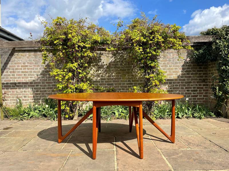 Danish Teak Drop Leaf Dining Table By Kurt ostervig For Jason Mobler Mid Century Modern 1950 s Kurt Ostervig Jason Mobler Vinterior