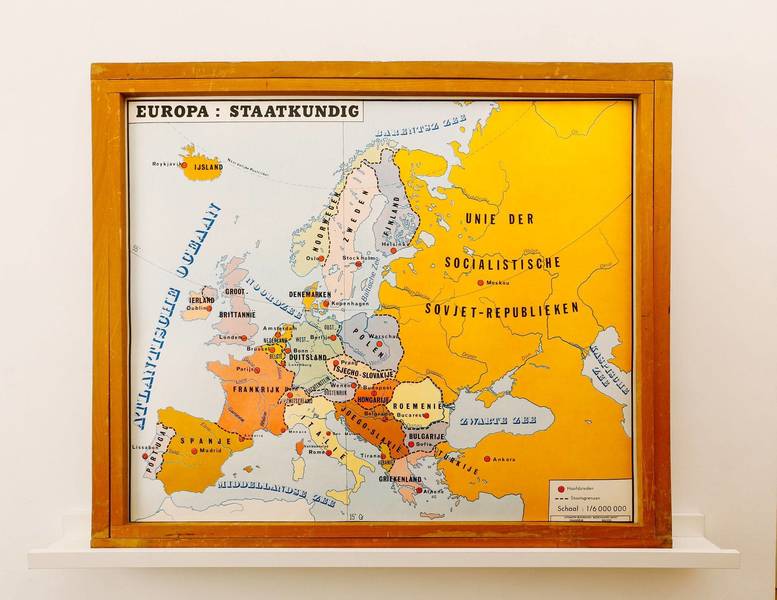 Original Vintage Flemish Educational School Wall Chart Europe ...