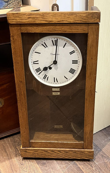 Oak Simplex Factory Wall Clock. No 71025 | Vinterior