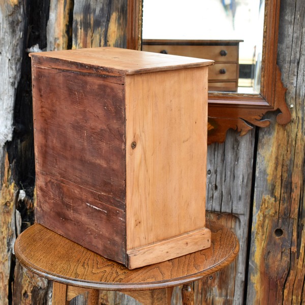 Antique 19th Century Pine Specimen Museum Sample Display Cabinet Bank ...