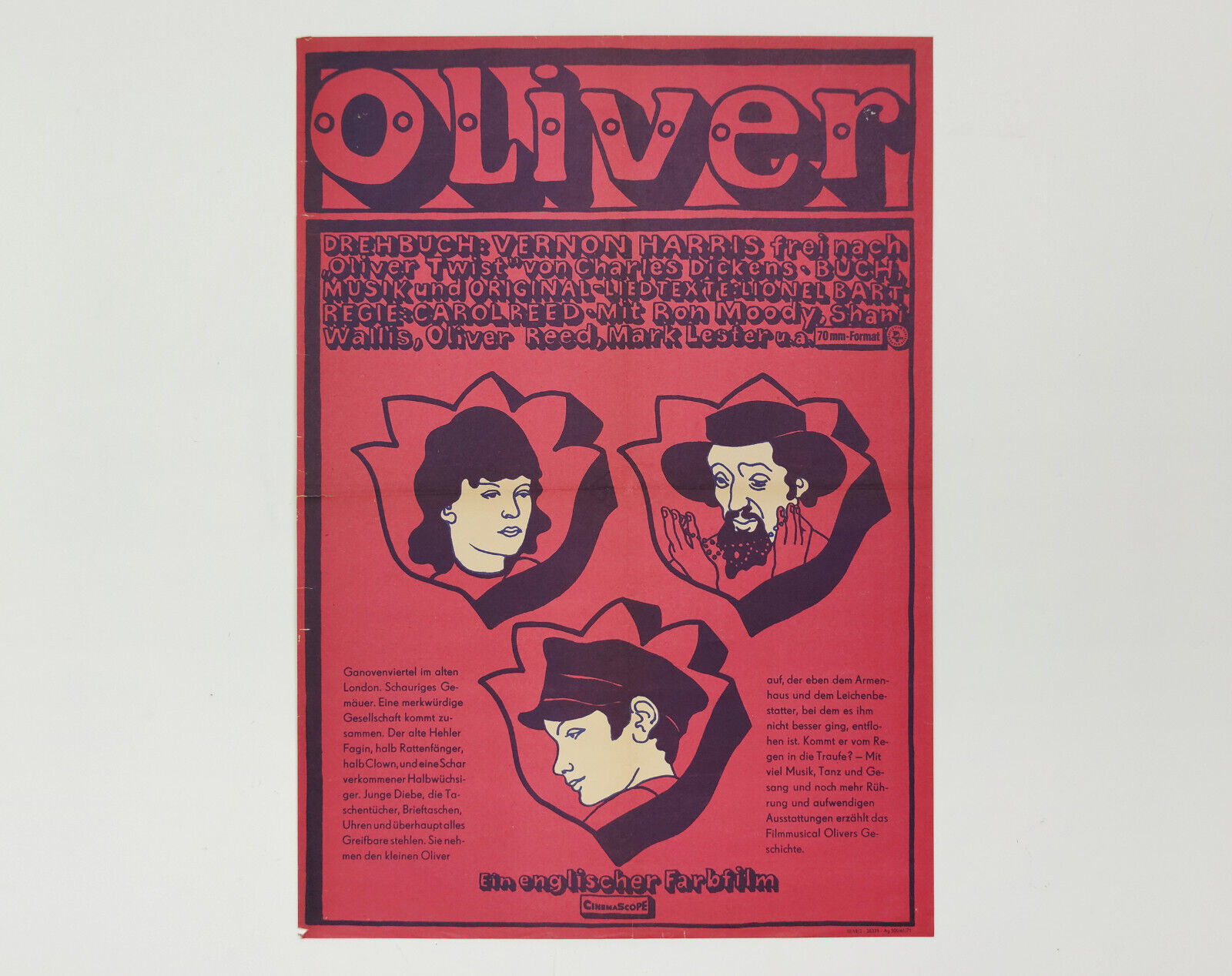 Original Vintage 1970s 'Oliver!' East German Ddr Cinema Film Poster ...