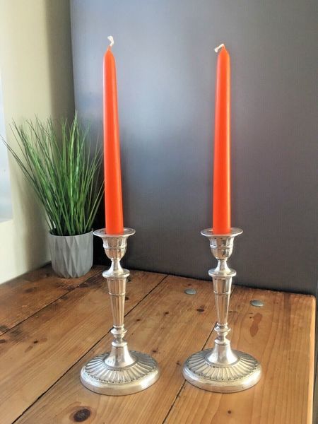 Pair Of Vintage Regency William Adam Style Viners Epns Plated Candle ...