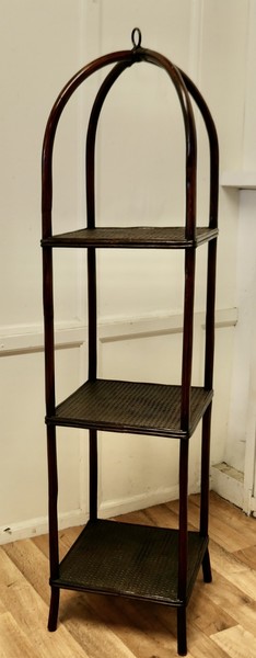 Tall Bamboo And Rattan What Not Shelf | Vinterior