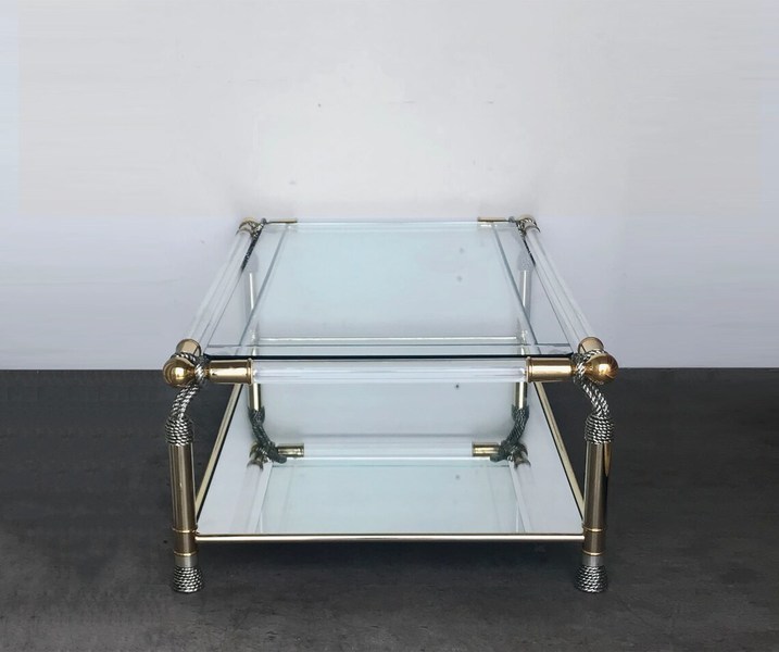 Rare 'Meubles Curvasa' Hollywood Regency Style Sculptural Lucite And ...