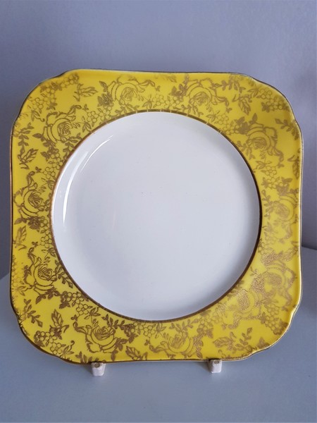 Rare Set Of 1940's 'Midas' Tea Plates With Sandwich Platter | Vinterior