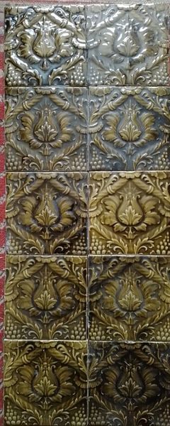 Ten Victorian Glazed Wall Tiles | Vinterior