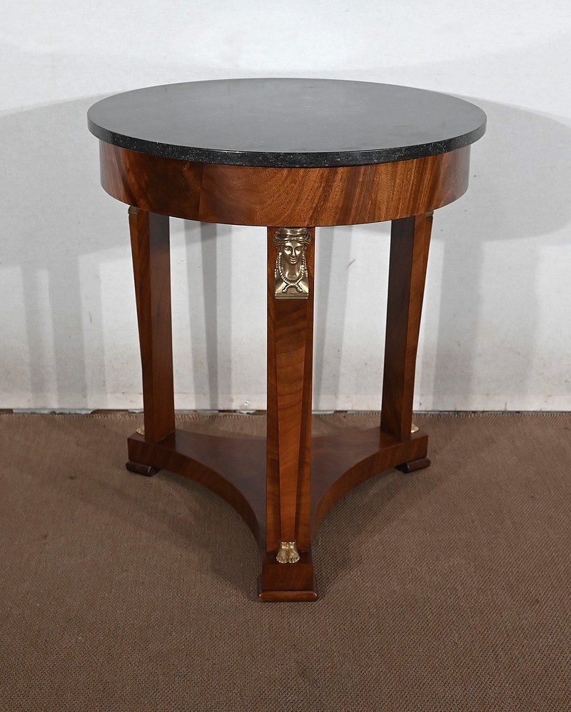 Mahogany Bramble Pedestal Table, Empire Style Return From Egypt, 19th ...