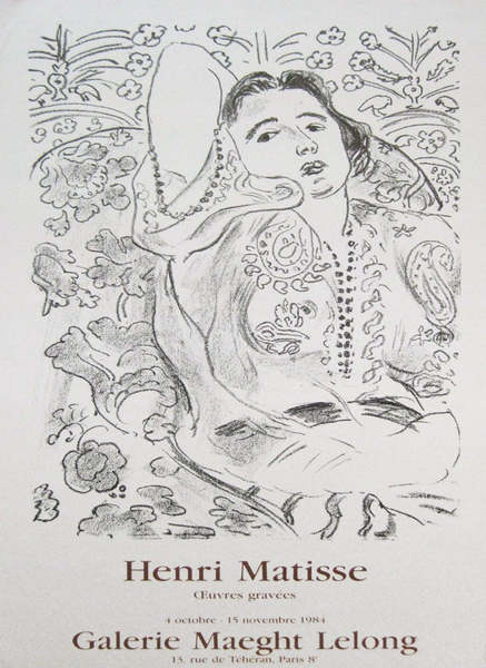 Henri Matisse Arabesque Original Vintage Poster | Henri Matisse | Vinterior