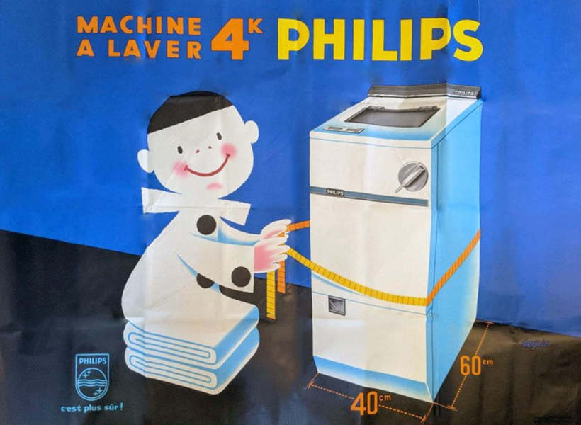 Philips Machine A Laver Original Vintage Poster | Philips | Vinterior