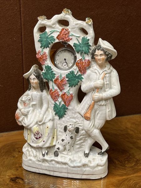 Antique Staffordshire Pocket Watch Holder | Vinterior