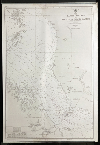 Nautical Chart Hanish Islands Straits Of Bab El Mandeb Red Sea ...