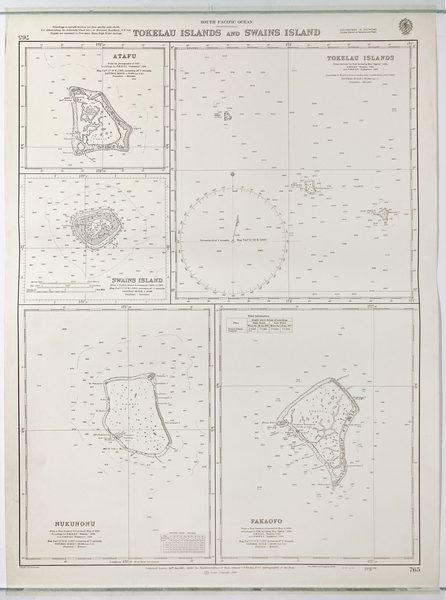 Nautical Chart Admiralty Tokelau Swains Islands South Pacific 1969 ...